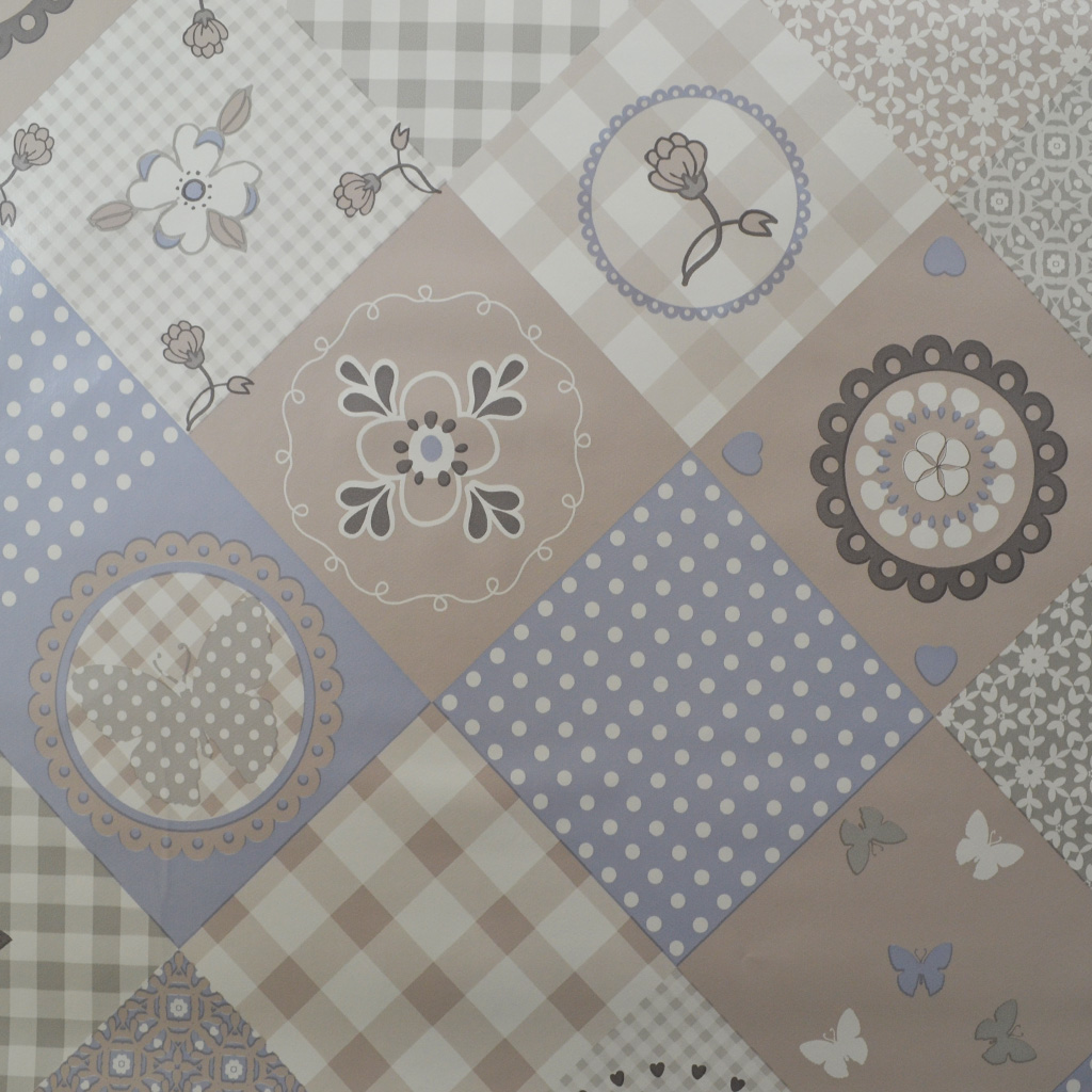 Blue Patchwork Table Cover