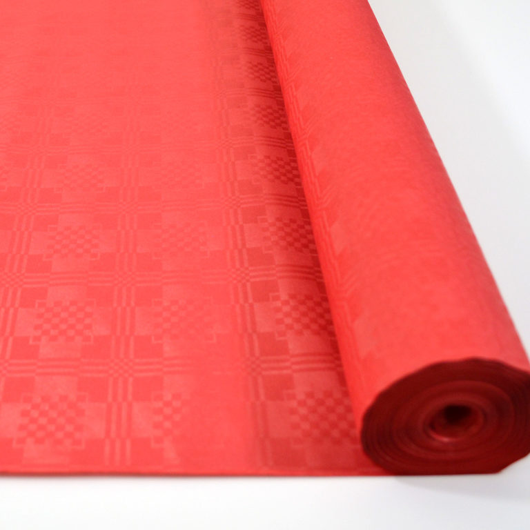 Red 25m Paper Banquet Roll