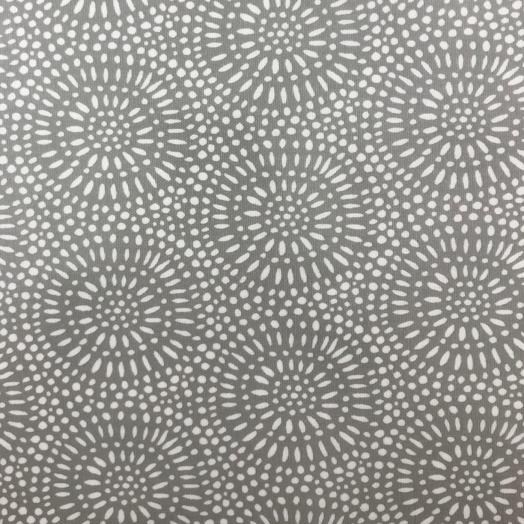 Oilcloth Tablecloth | Flourish Grey Oilcloth Tablecloth